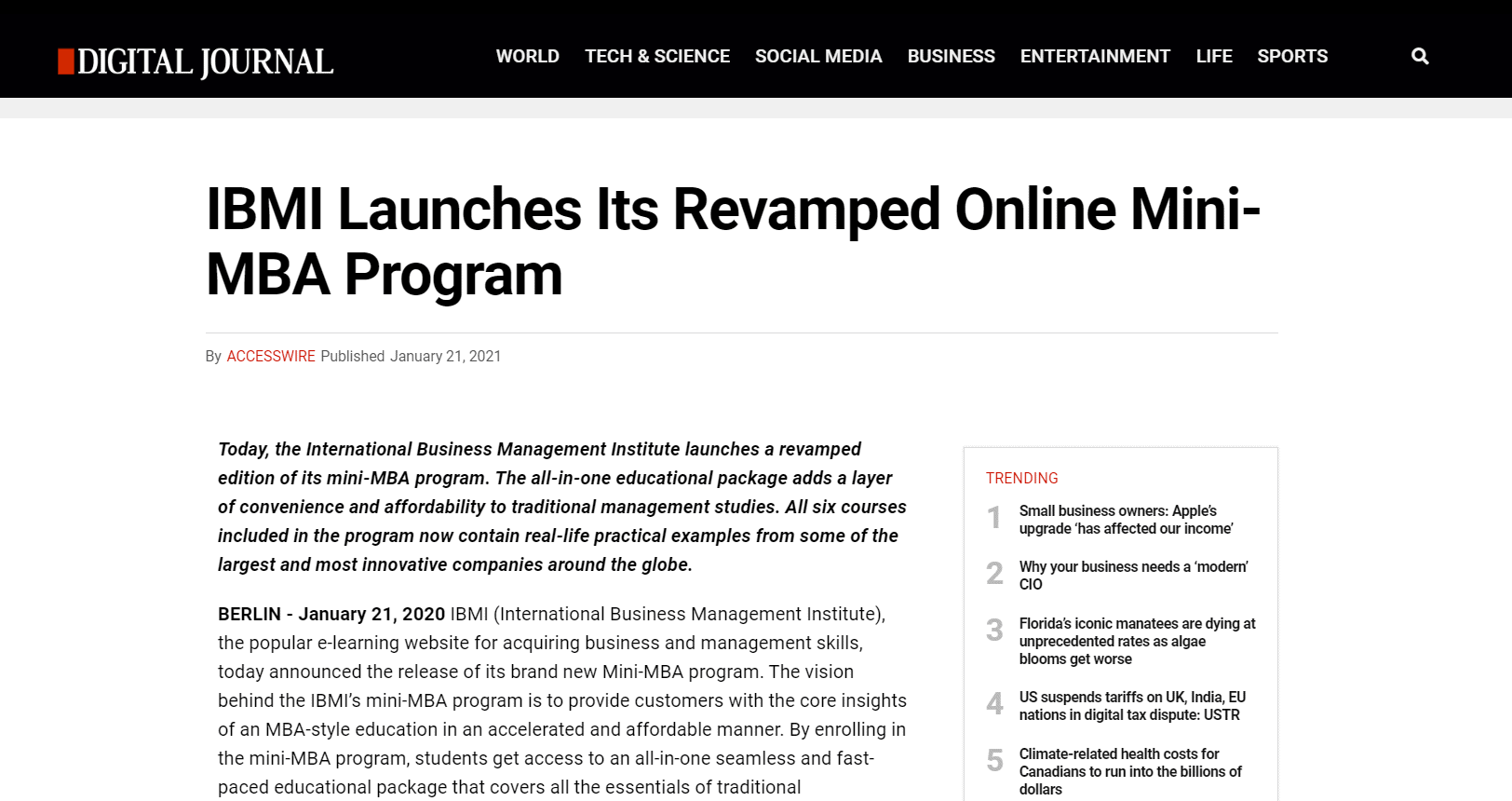 International Business Management Institute (IBMI) | Online Courses